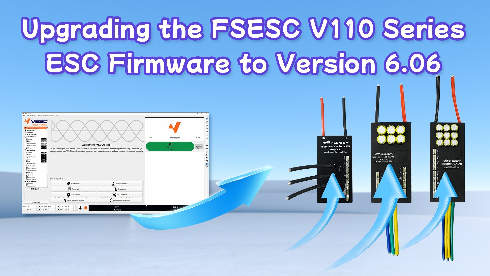 How to Upgrad the Flipsky FSESC V110 Series ESCs Firmwares to V6.06 ...