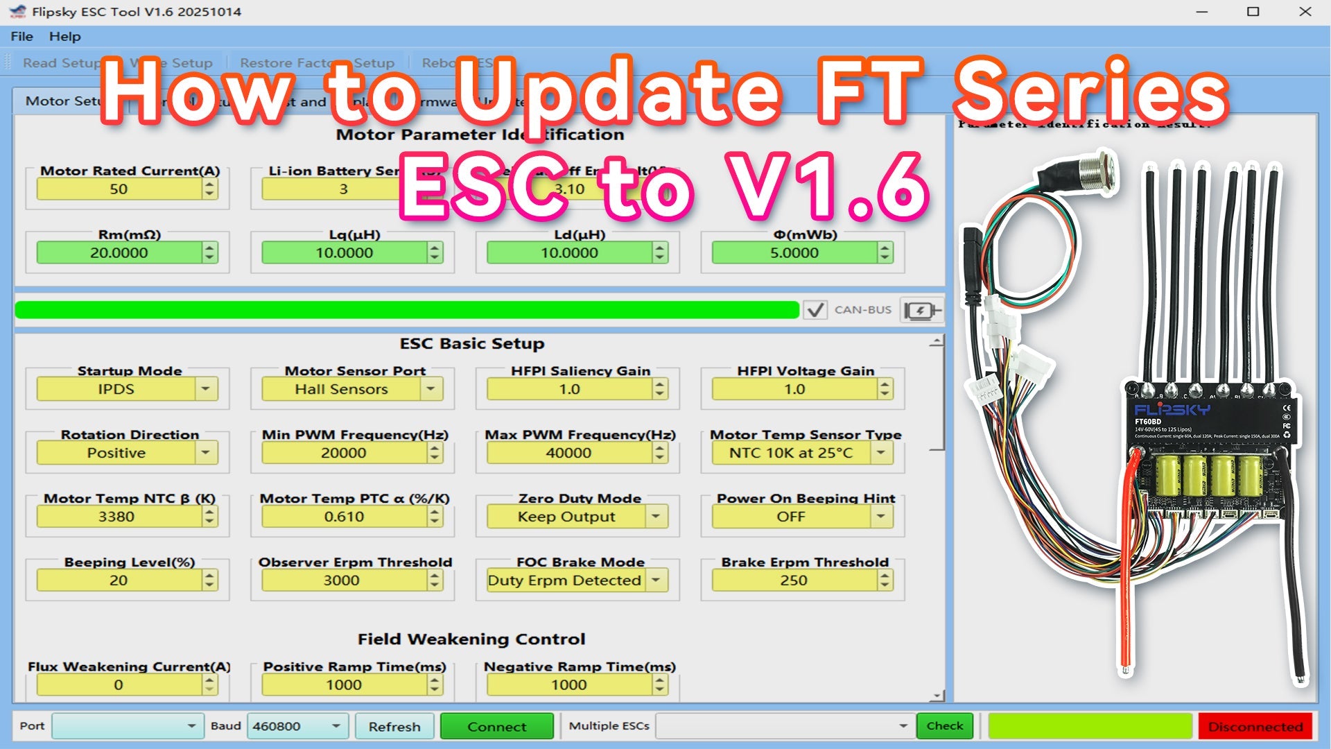 How to Update FT Series ESC to V1.6 – FLIPSKY