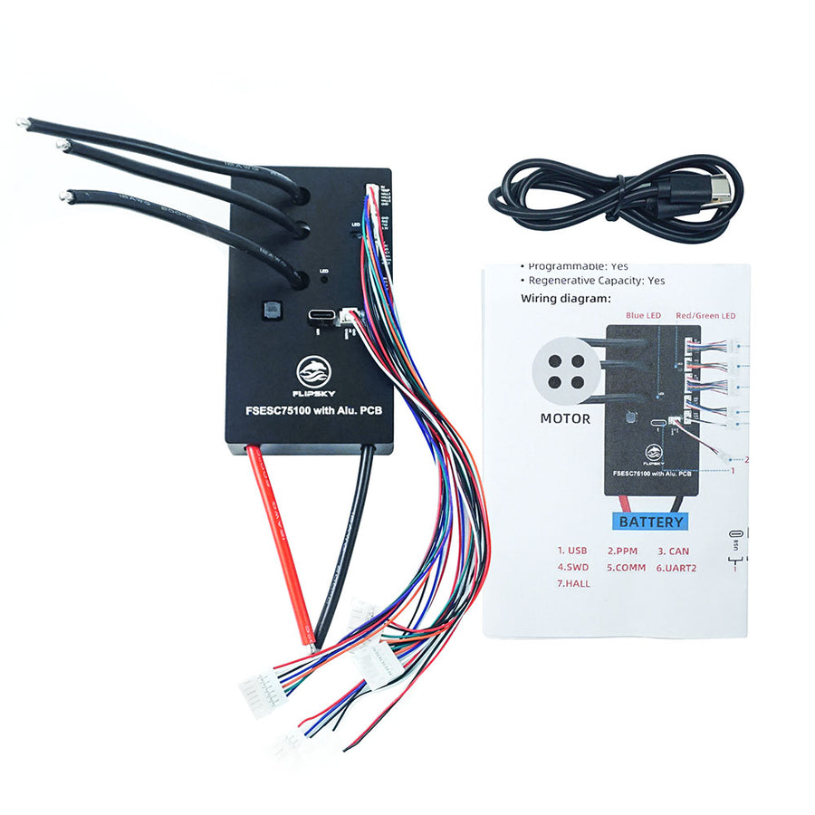 Flipsky 75100 With Aluminum PCB Based on VESC For Electric Skateboard ...
